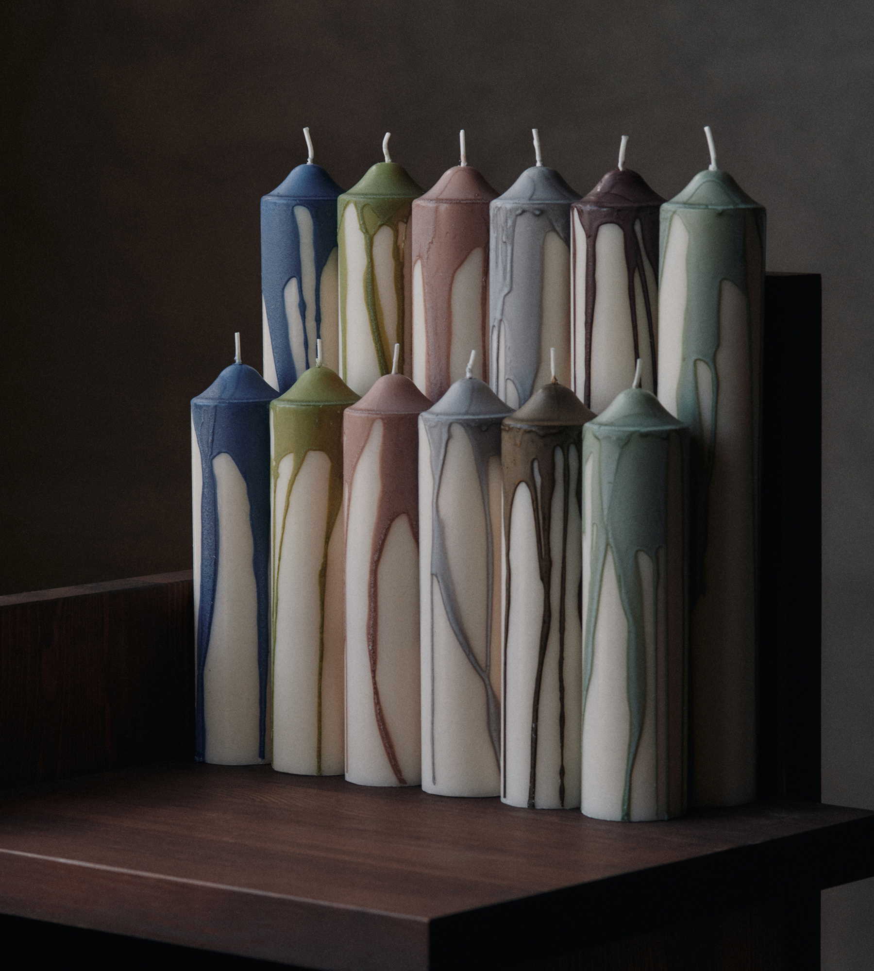 Dryp Pillar Candle Small - Beige by Ferm Living | Shop designer ...