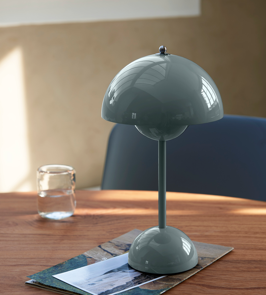 Flowerpot Portable Lamp VP9 - Stone Blue by &Tradition | Shop designer ...