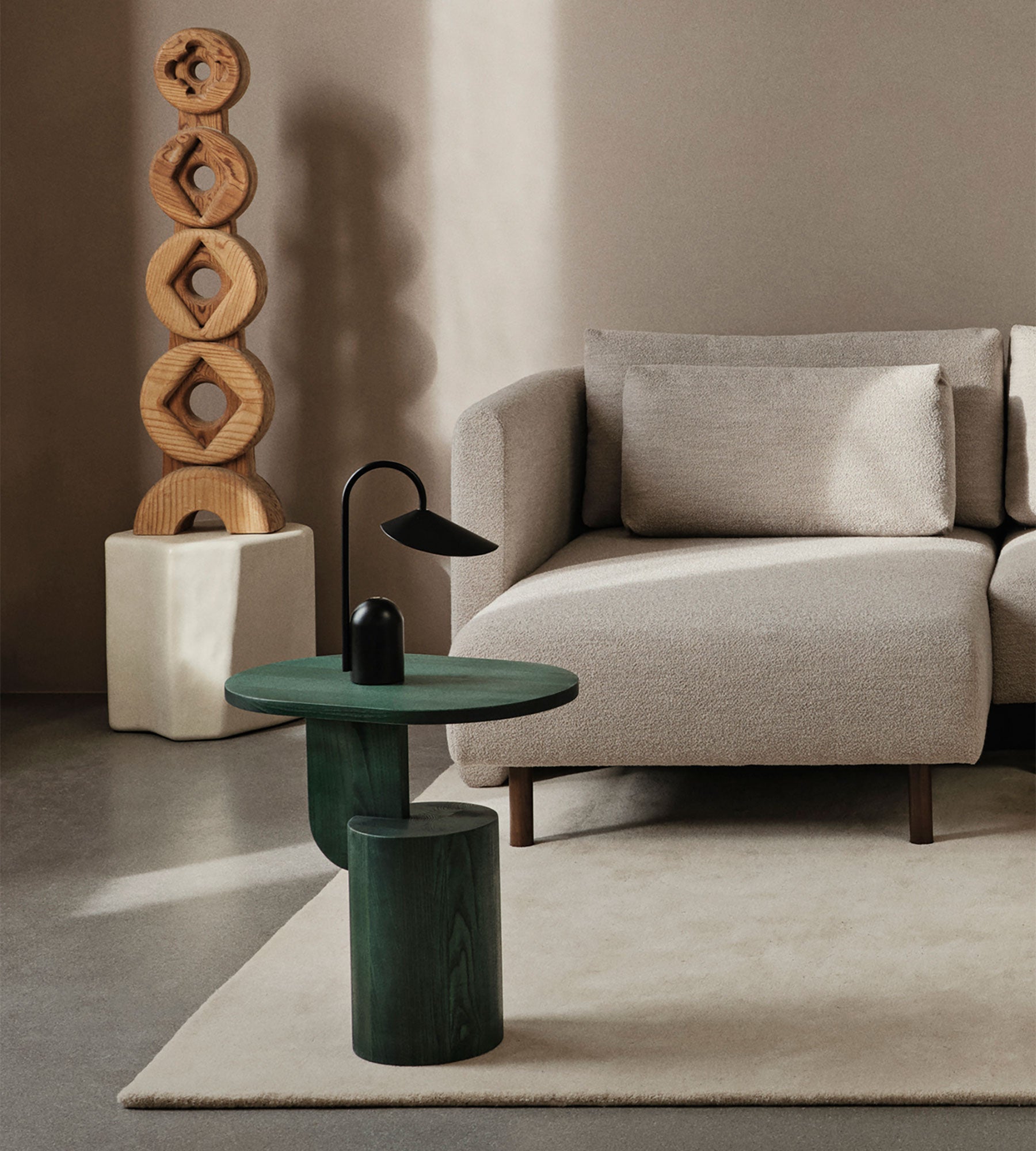 Insert Side Table - Myrtle Green Stained by ferm LIVING | Shop designer ...