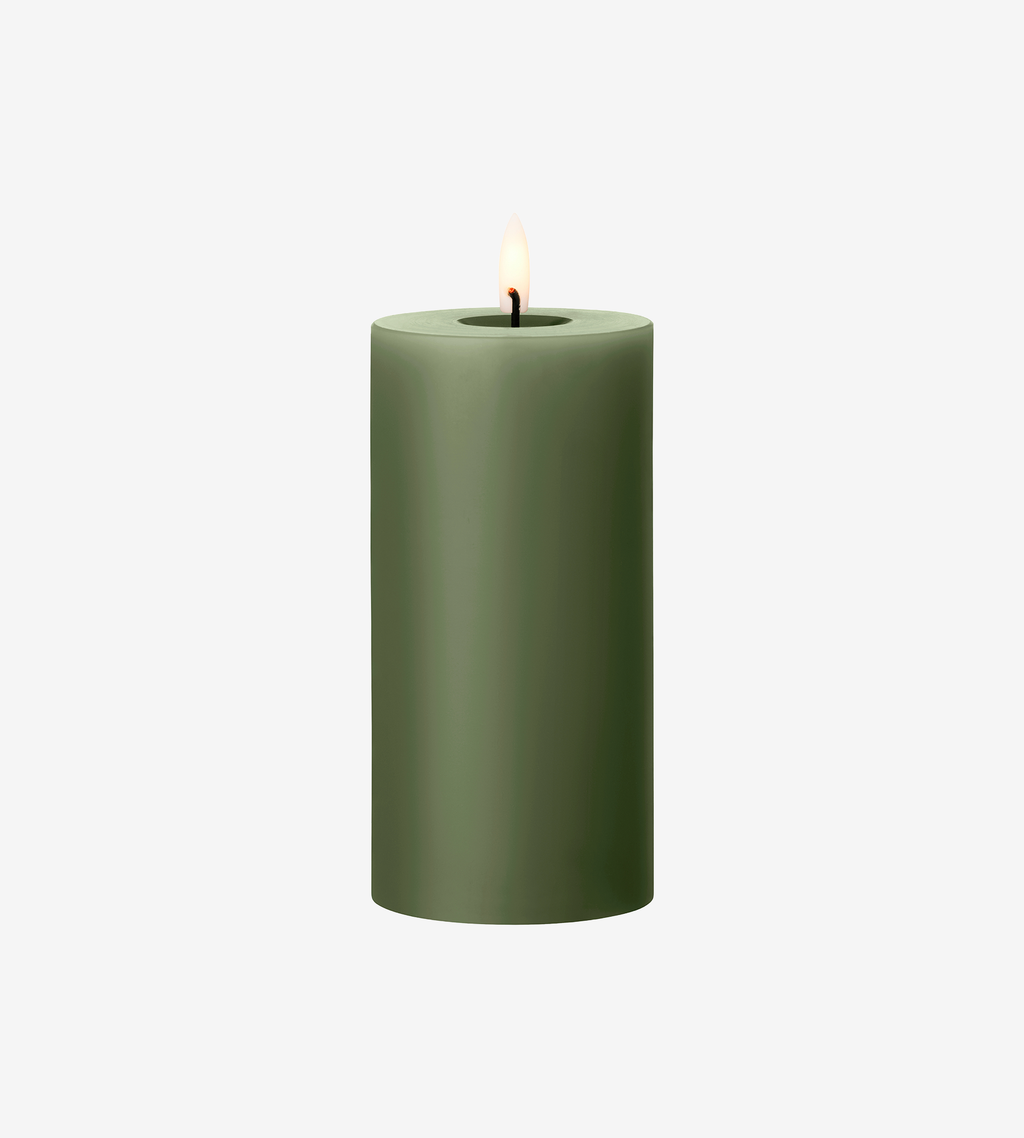 LED Pillar Candle Medium - Green Soil by Ester & Erik | Shop designer ...