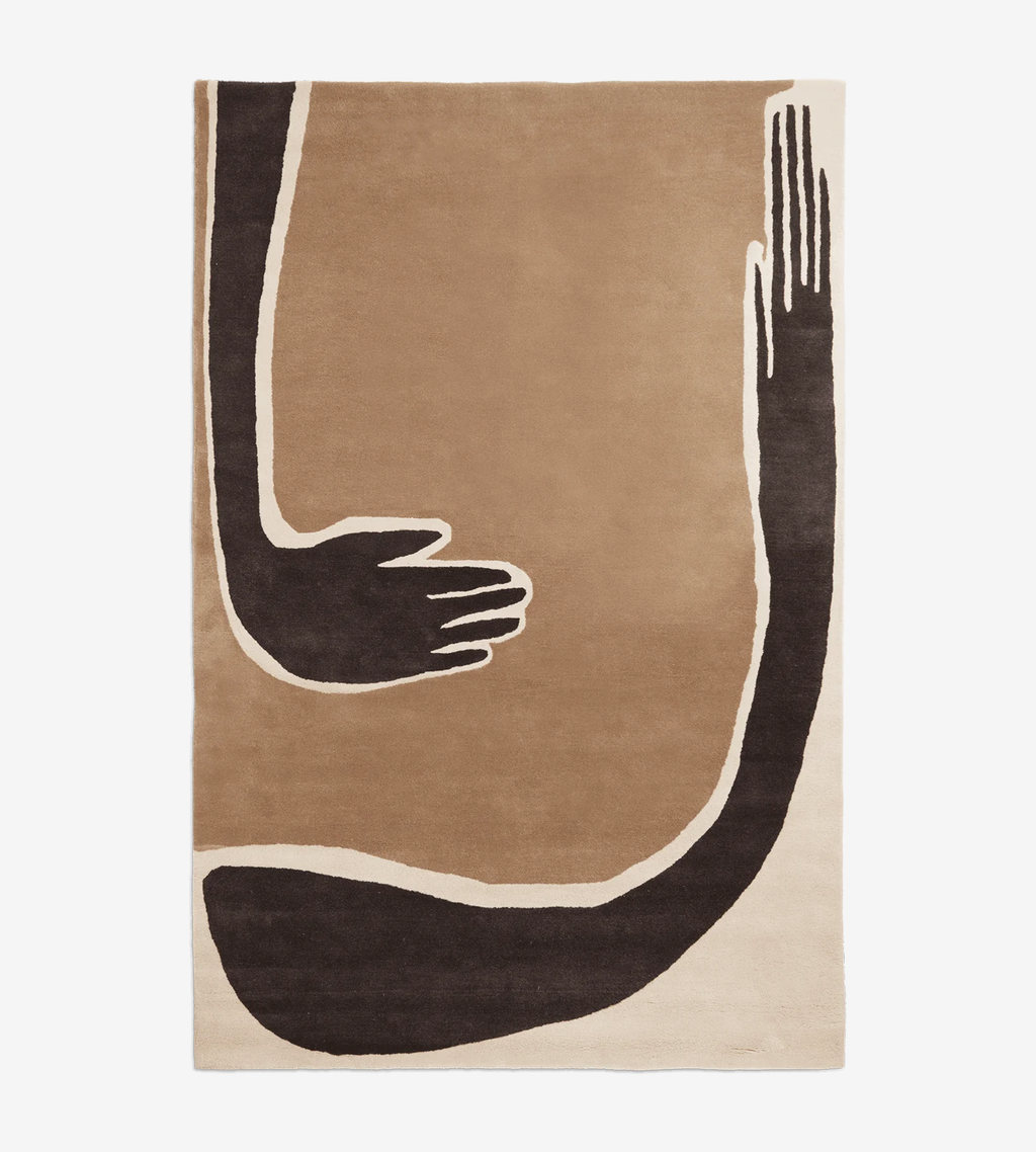 Pose Tufted Rug - Dark Coffee/Off-White by Ferm Living | Shop designer ...