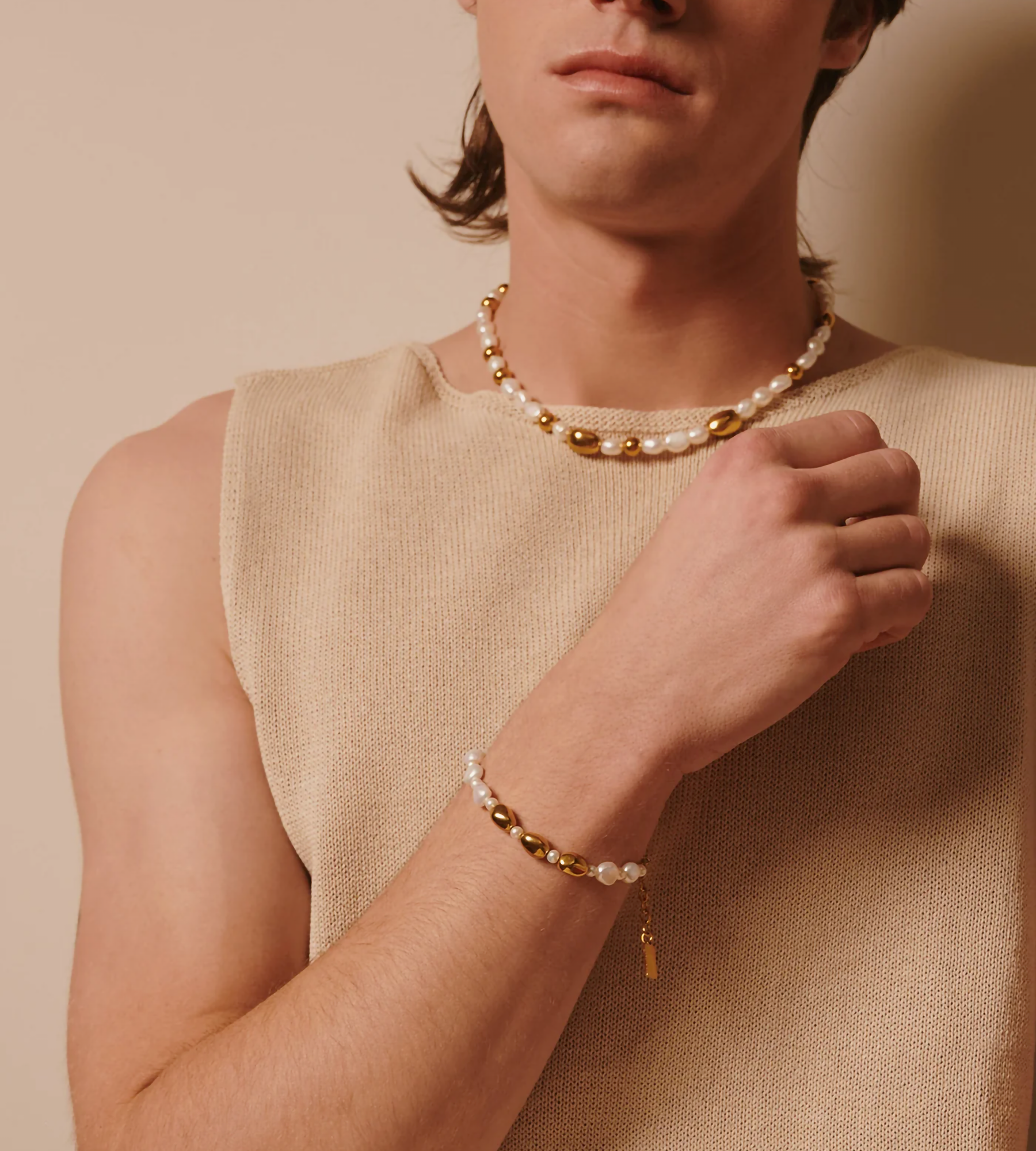 Primal Sage Bracelet with Pearls by Spiritus Stones | Shop designer ...