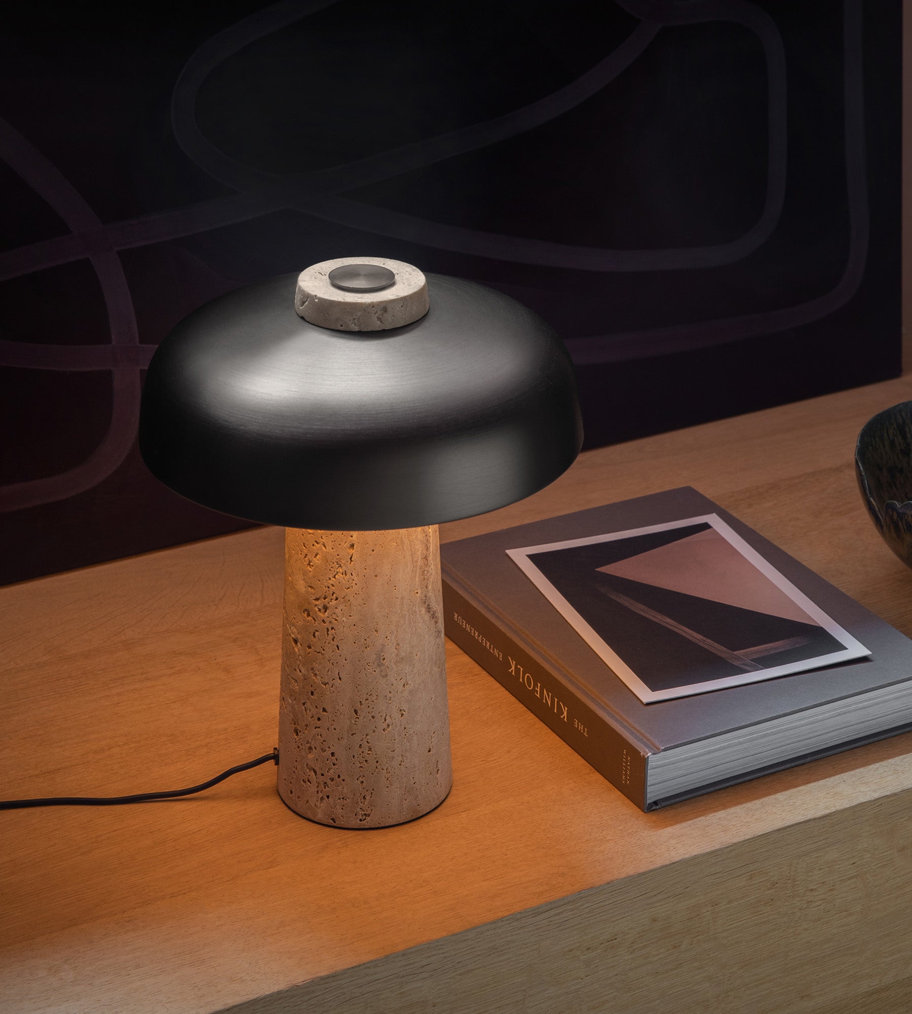 Reverse Table Lamp - Travertine/Bronzed Brass by Audo Copenhagen | Shop ...