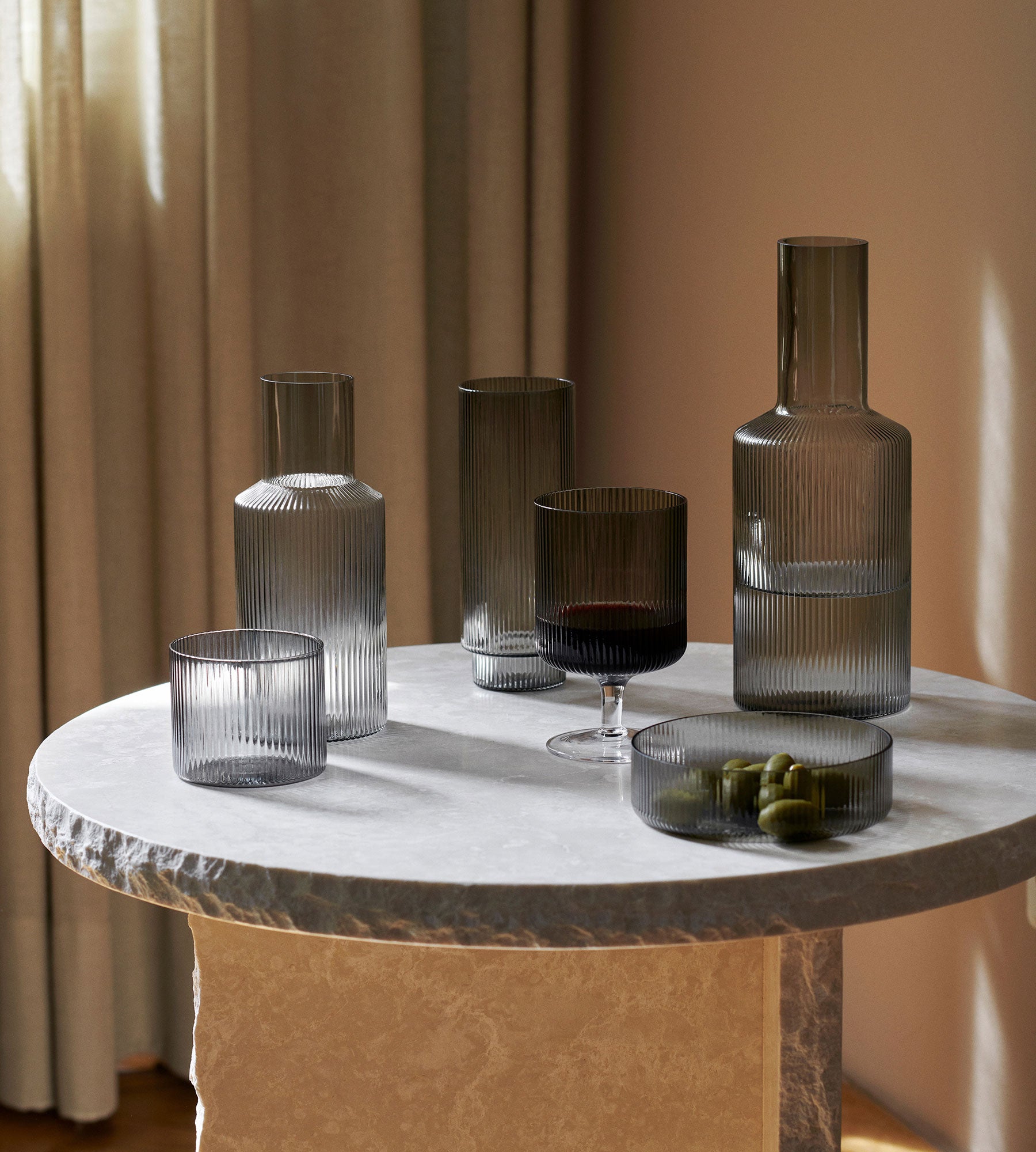 Ripple Serving Bowls (set of 4) - Smoked Grey by ferm LIVING | Shop ...