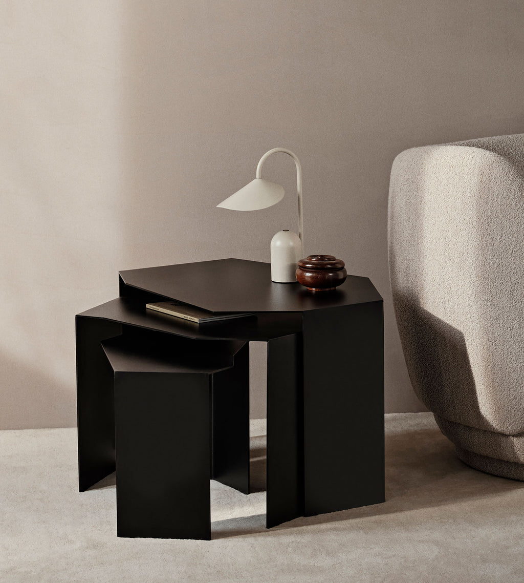 Shard Cluster Tables (set of 3) - Black by ferm LIVING | Shop designer ...