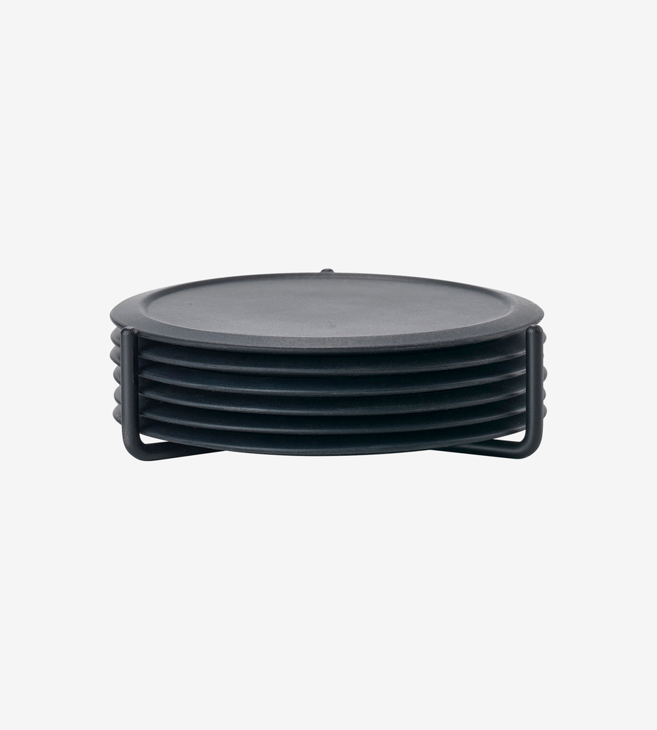 Singles Coasters w/Holder (set of 6) - Black by Zone Denmark | Shop ...