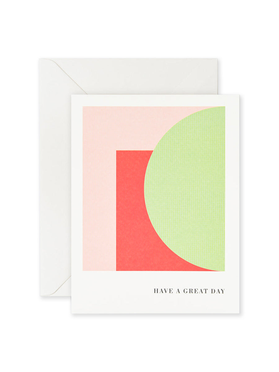 Have A Great Day Lime Circle Greeting Card by Lettuce | Shop designer ...
