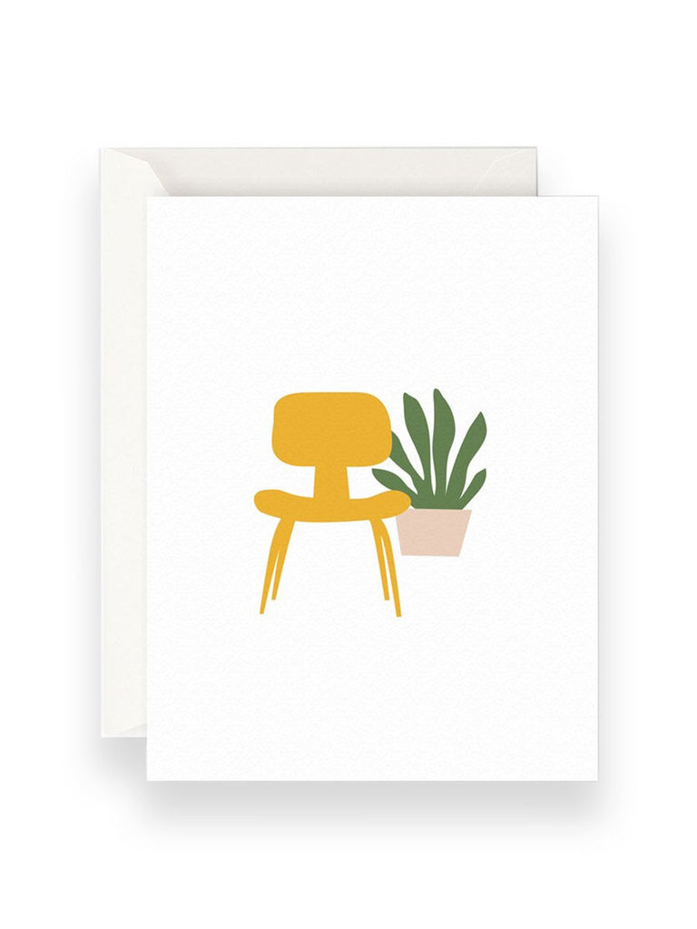 Yellow Chair Greeting Card by Father Rabbit | Shop designer homewares ...